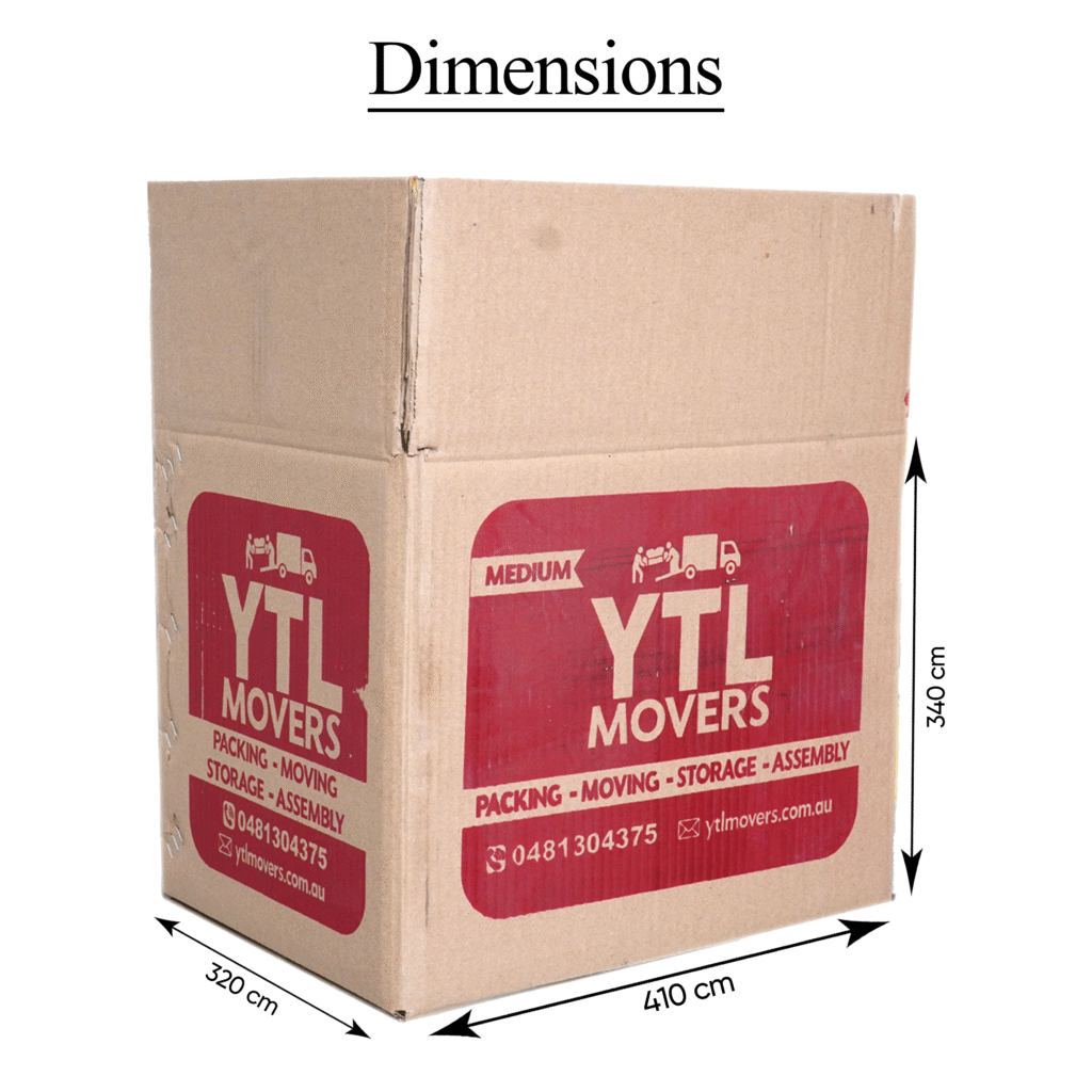 Medium Moving Box – Sturdy Packing Carton (41 x 32 x 34 mm) - Efficient ...